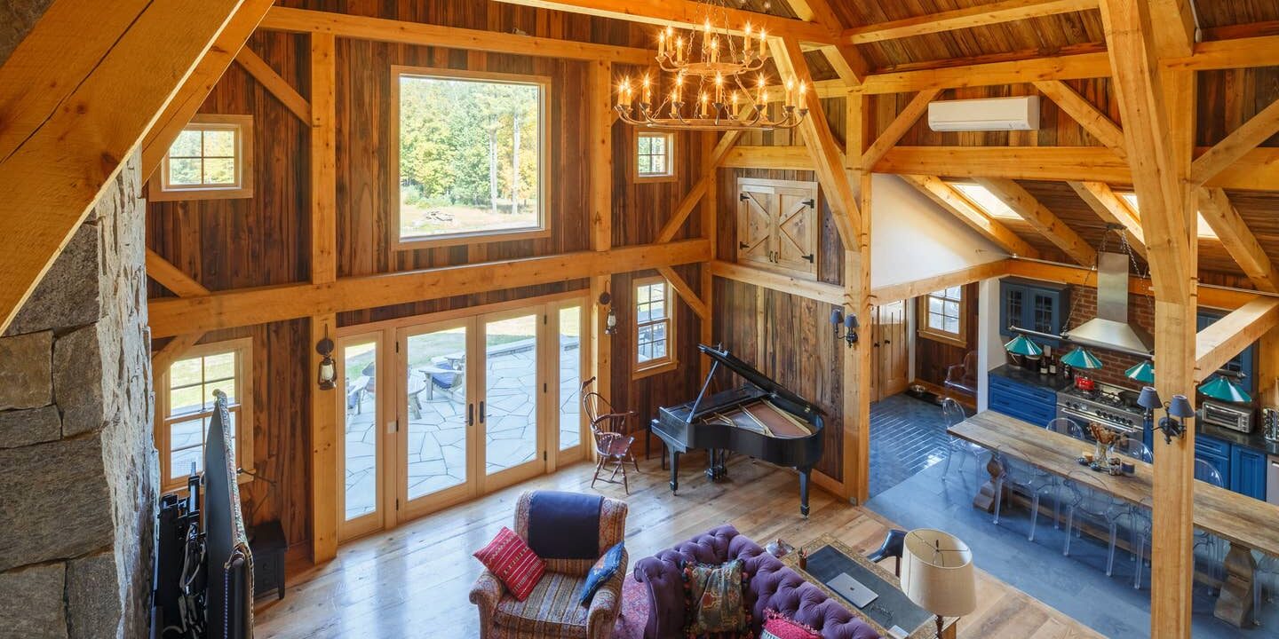 Catskills Timber Frame Barn Home - Kennebec Timber Framing
